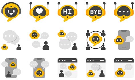 Set Of Vector Icons Related To Chatbot Contains Such Icons As Bot Robot Chatbot Chat