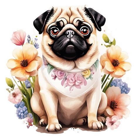 Perro De Raza Pug Foto Premium