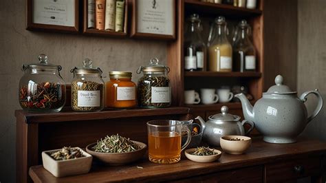 Cozy Tea Corner With Herbal Teas Premium Ai Generated Image