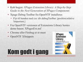 Notes til XPage på 1 time PPT