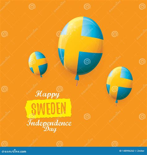Bandera O Cartel De La Celebraci N Del D A Del Indepedence De Suecia
