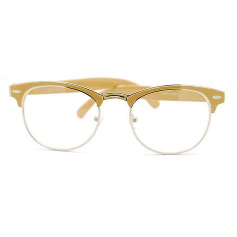 Colorful Metal Half Rim Eye Glasses Frame Celebrity Style Ebay