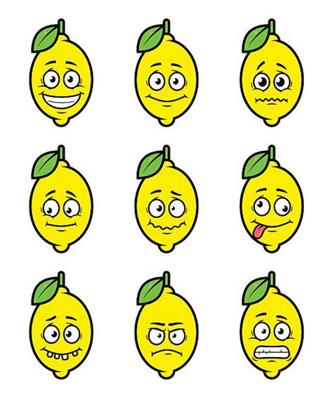 Sour Lemon Face Backgrounds Illustrations Royalty Free Vector Graphics