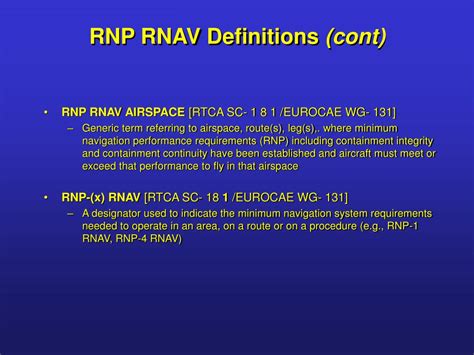 Ppt Required Navigation Performance Rnp Rnp Rnav Powerpoint Presentation Id 4135818
