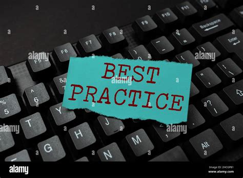 Sign Displaying Best Practice Business Showcase Method Systematic