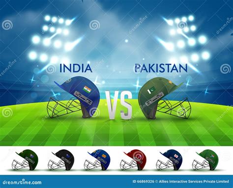 Lindia Contro Il Concetto Della Partita Del Cricket Del Pakistan