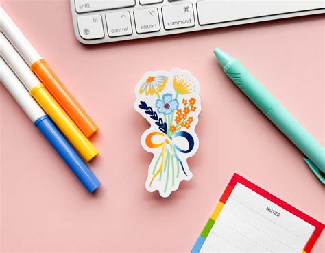 Aroace Sunset Subtle Floral Bouquet Pride Sticker Makerplace By Michaels
