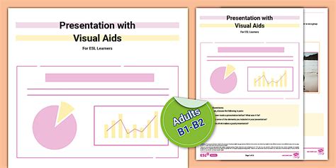 Esl Presentation With Visual Aids Worksheet Adults B1 B2 Esl Presentation With Visual Aids Worksheet Adults B1 B2