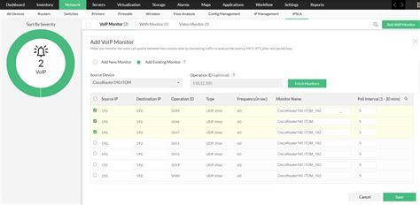 Adding New Voip Monitor Opmanager Help