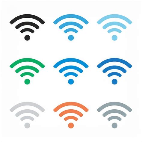 Flat Wifi Icons Vector Premium AI Generated Vector
