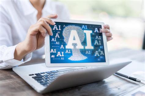 Businessperson Presenting Ai Concept On Laptop Modern Technology