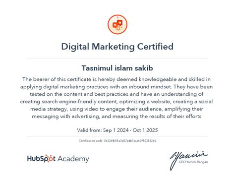 Tasnimul Islam Sakib T I S On Linkedin Digital Marketing Certified