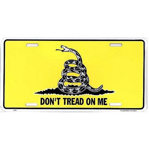 Dont Tread On Me License Plate Rip Jax Mercantile