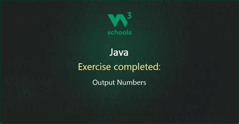 Completed Exercise Java Output Numbers Rahul Pandey