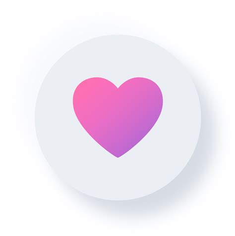 Neumorphic Heart Icon Neumorphism Ui Button 11893930 Png