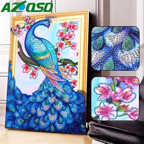 Buy Azqsd Special Shaped Peacock Diamond Painting