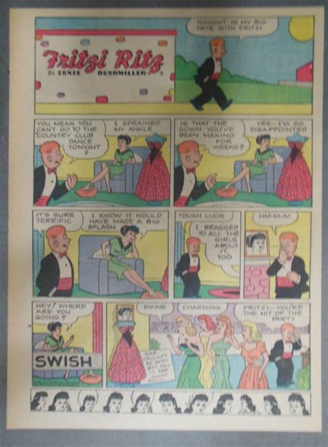 Fritzi Ritz Sunday Page By Ernie Bushmiller From 9121954 Size 11 X 15