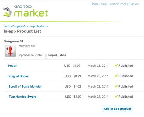 In App Billing On Android Launching Next Week