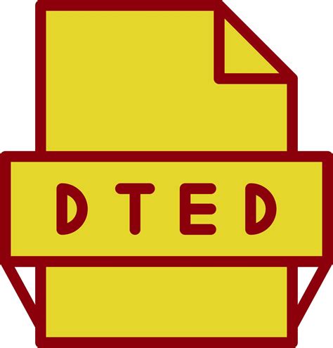 Dted File Format Icon 15843498 Vector Art At Vecteezy