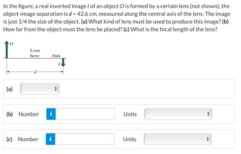 Solved In The Figure A Real Inverted Image I Of An Object O Chegg