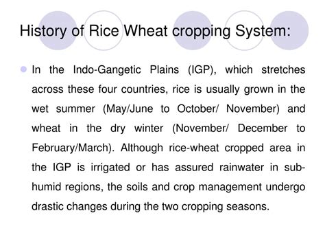 PPT - Rice-Wheat Cropping System PowerPoint Presentation, free download - ID:4780030