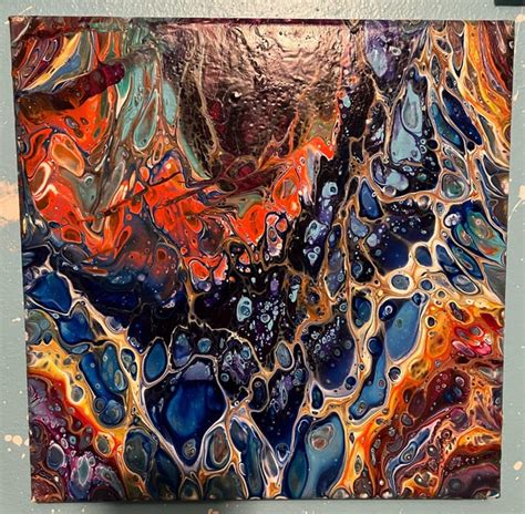 Fluid Art Young Grasshopper Rpourpainting