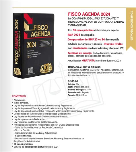 Fisco Agenda 2024 Isef Grupo Corporativo Ludp And Betty Book