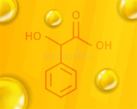 Mandelic Acid Chemical Formula Mandelic Acid 3d Realistic Chemical