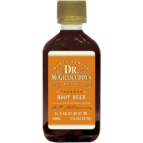 Dr Mcgillicuddys Root Beer Liqueur 21 000 Alcohol 100 Ml Delivery