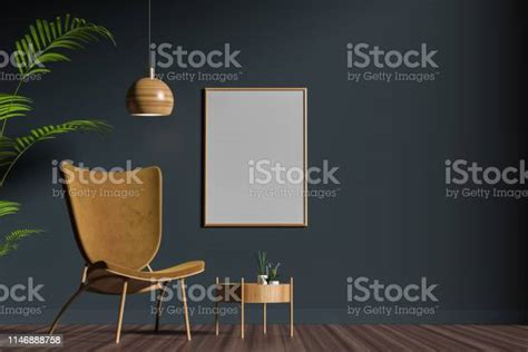 스칸디나비아 스타일의 내부 포스터 프레임을 모의 미니멀리스트 인테리어 디자인 3d 그림입니다 0명에 대한 스톡 사진 및 기타 이미지 Istock