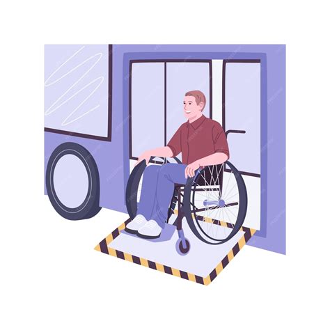 Premium Vector Inclusive Public Transport Isolated Cartoon Vector