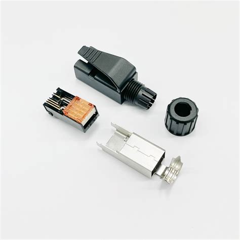 Rj45 Profinet Fast Connector 4pin 8pin Cat Profinet Cable M12 D Code Cat5e