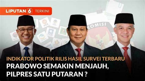 Survei Indikator Politik Elektabilitas Prabowo Unggul Jauh Pilpres Satu Putaran Liputan