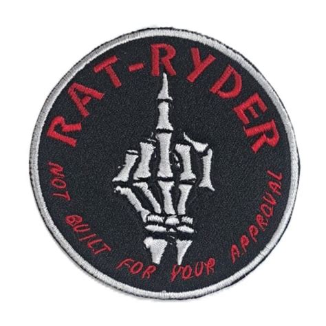 Middle Finger Not Built For Your Approval” Biker Patch Rat Ryder