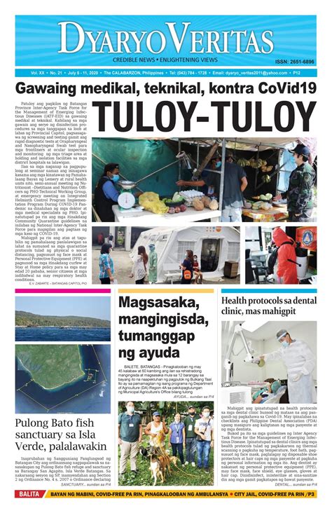 Dyaryo Veritas Dyaryo Veritas This Week Issue July 5