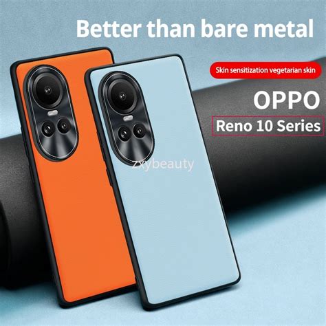 เคสโทรศัพท์มือถือหนัง โลหะ ป้องกันกล้อง หรูหรา สําหรับ Oppo Reno 10 Pro