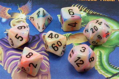 Festive Dice Circus Rpg Role Playing Game Dice Set Dark Elf Dice