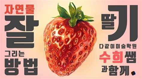 다같이미술학원 수희쌤의 그림 교실 L자연물 잘 그리는 법2∥입시미술 기초디자인소재 딸기질감2019 동덕여대수시소재 Youtube