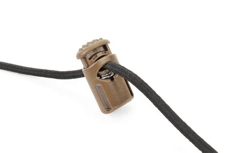 Preset Cord Lock With Slot 316 Inch Coyote Sold In By The Bag Quantities