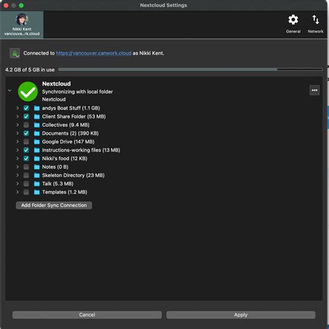 Nextcloud Desktop Client Canwork Cloud