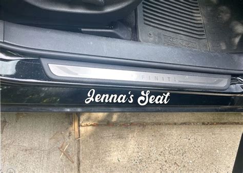 Girlfriends Name Seat Sticker For Car Name Decal For Dashboard