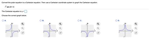 Solved Convert The Polar Equation To A Cartesian Equation Chegg
