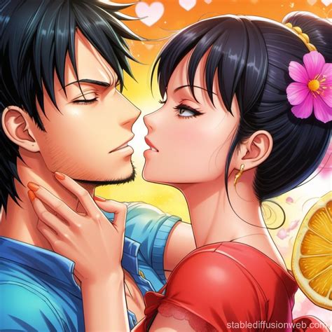 One Piece Robin And Luffy Kiss Luffy X Nami ルナミ