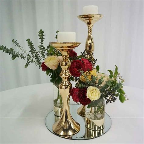 Clear Cylinder Vase With Gold Base Weddings Of Distinction Melbourne