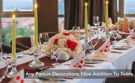 Amazon Clear Glass Candlestick Holders 8 Pcs Set Include Taper