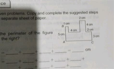 Ce Ren Problems Copy And Complete The Studyx