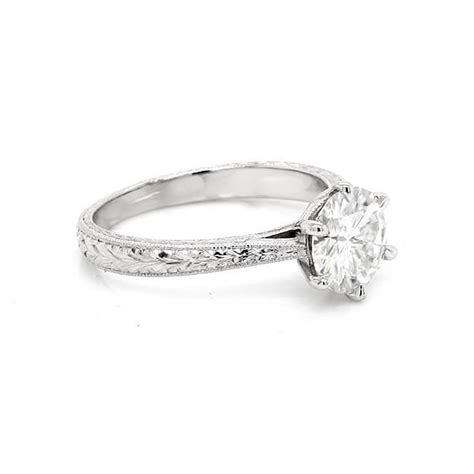Six Prongs Lab Diamond Engagement Ring Petite Delicate Etsy