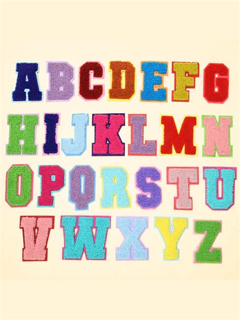 1set Letter Design Iron On Patch Lettering Design Patches Lettering