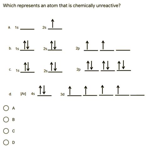 Solved Which Represents An Atom That Is Chemically