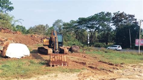 Mysuru Kushalnagar Four Lane Expressway Land Levelling Works Begin